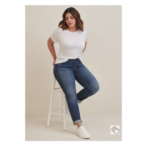 torrid | Jeans | Torrid Boyfriend Straight Vintage Stretch Mid Rise ...